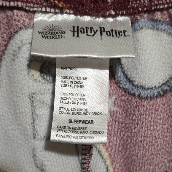 Warner Bros. | Intimates & Sleepwear | Harry Potter Maroon Pajama Pants ...